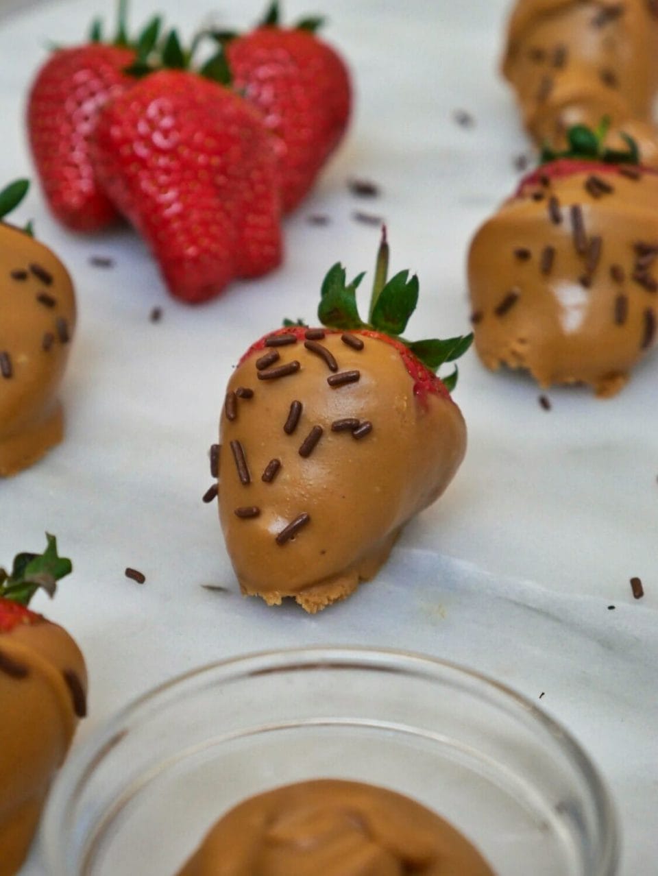 (Easy) Peanut Butter Strawberries - No Fuss Kitchen
