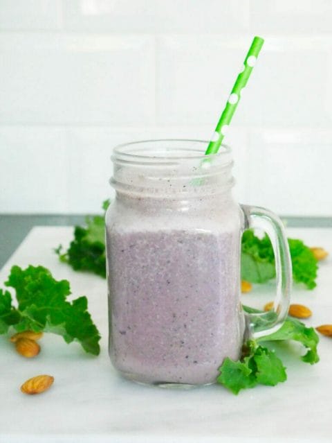 Ultimate blueberry kale smoothie recipe - No Fuss Kitchen