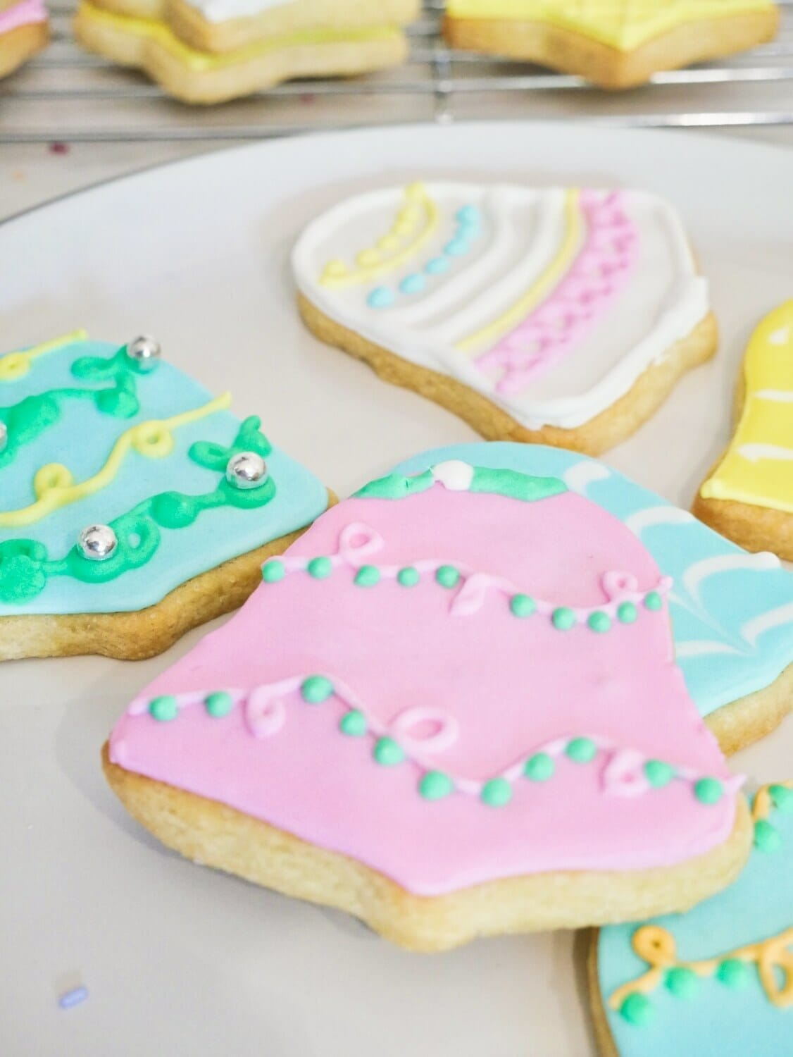 Decorated Bell Cookies with Royal Icing - No Fuss Kitchen
