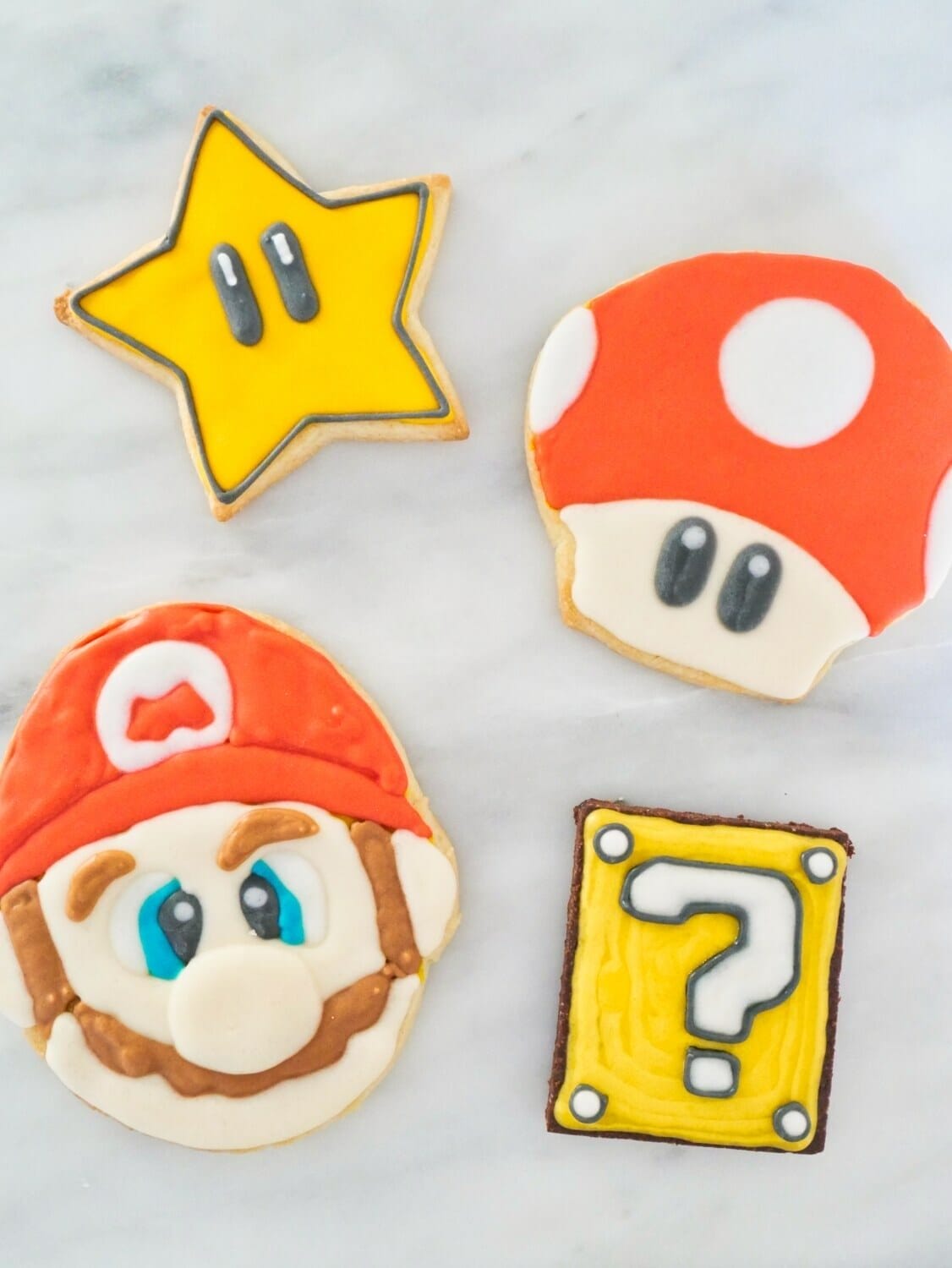 Decorated Mario Cookies Tutorial - No Fuss Kitchen