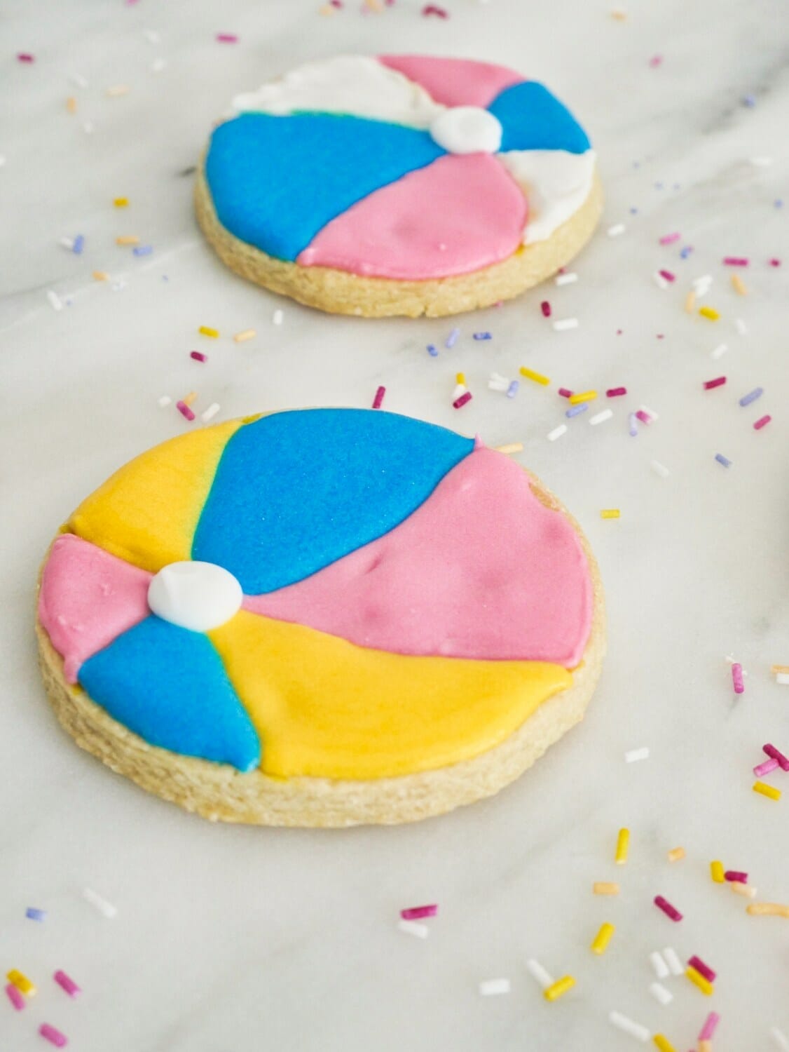 Summer Fun Beach Ball Cookies - No Fuss Kitchen