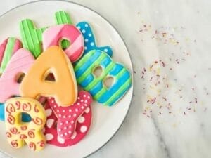 Decorated Alphabet Letter Cookies - No Fuss Kitchen