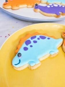 Whimsical Decorated Dinosaur Cookies - No Fuss Kitchen