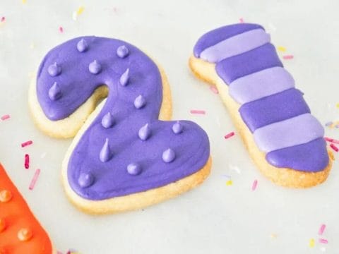 Easy Number Cookies with Royal Icing - No Fuss Kitchen