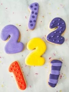 Easy Number Cookies with Royal Icing - No Fuss Kitchen