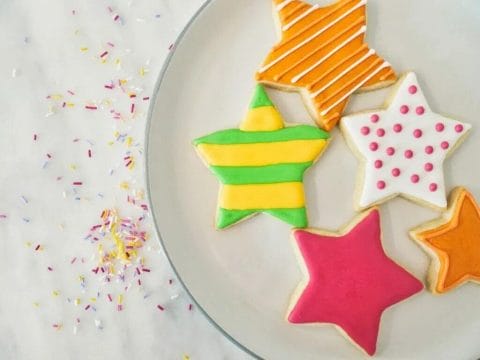 Star Cookies with Royal Icing - No Fuss Kitchen